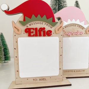 Message From Your Elf Stand | Dry Erase Elf Sign | Personalized Elf ...