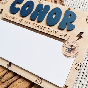 First Day of School Sign / Personalized First Day of School Sign / Dry ...