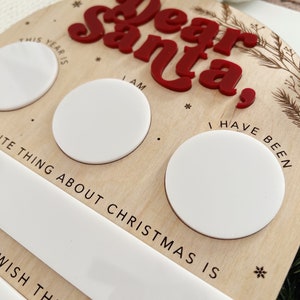 Dear Santa Board / Christmas Keepsake / Dry Erase Photo Prop - Etsy