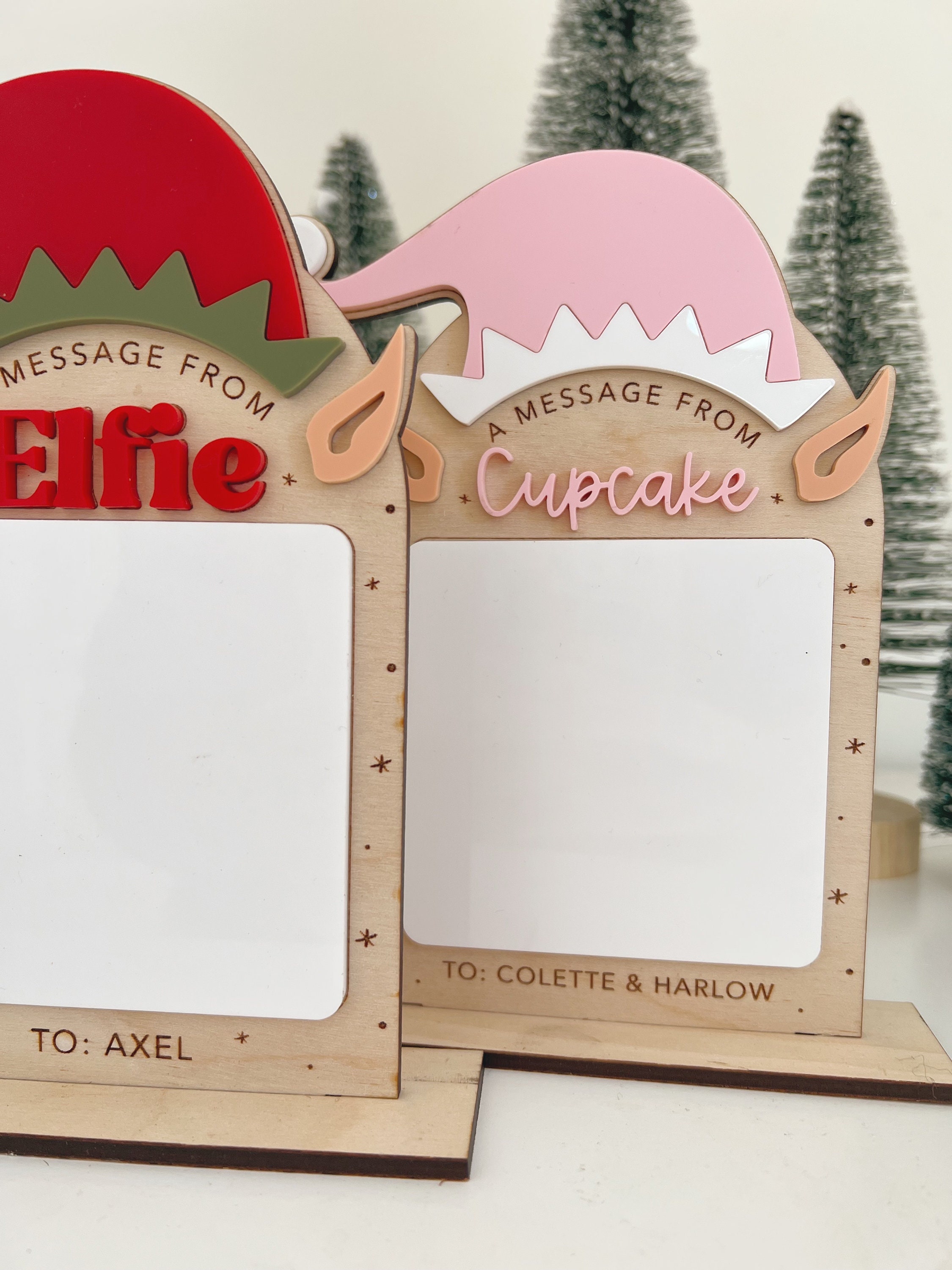 Message From Your Elf Stand | Dry Erase Elf Sign | Personalized Elf ...