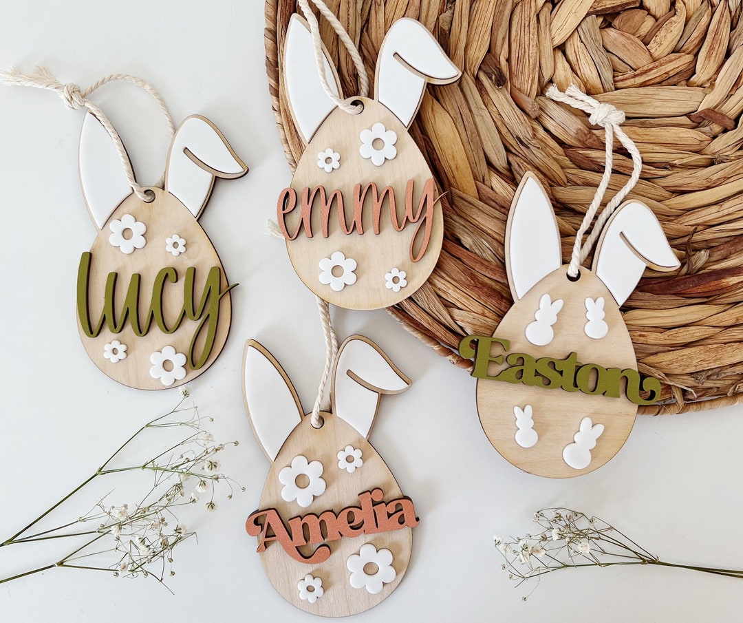 Easter Bunny Basket Tag / Easter Basket Tag / Personalized Easter ...