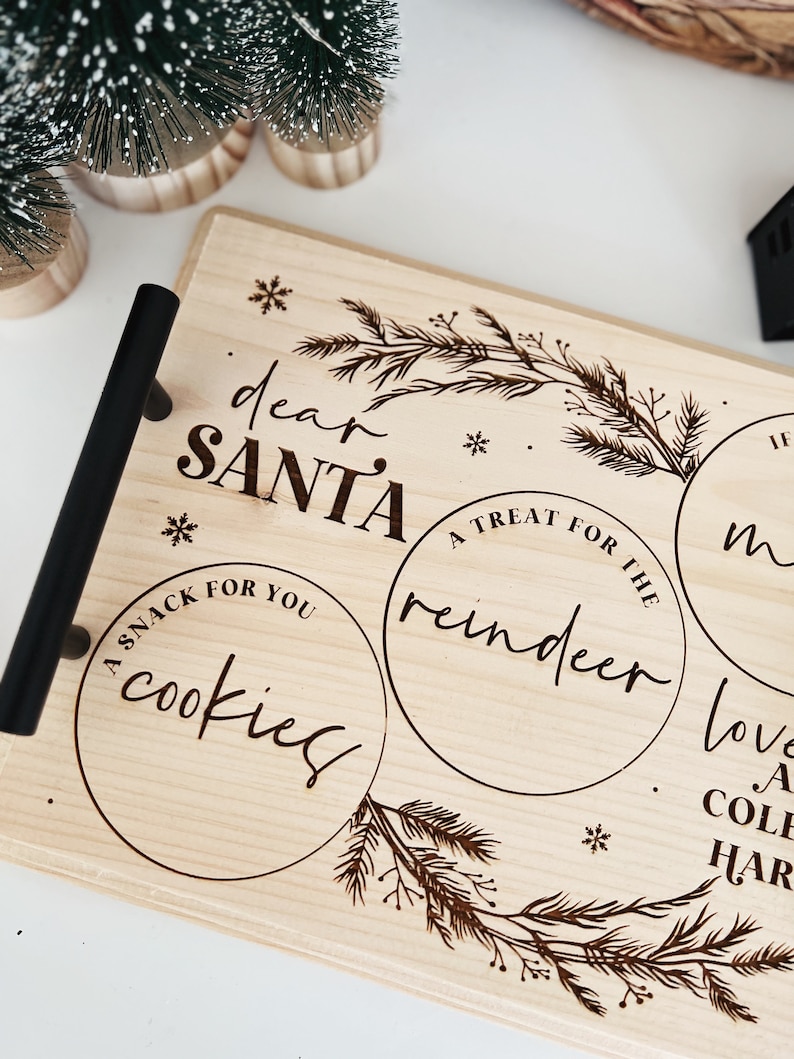 Dear Santa Tray / Santa Tray / Milk and Cookie Tray / Personalized ...