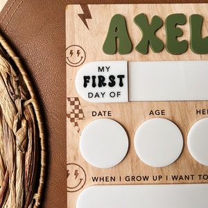 First Day of School Sign / Personalized First Day of School Sign / Dry ...
