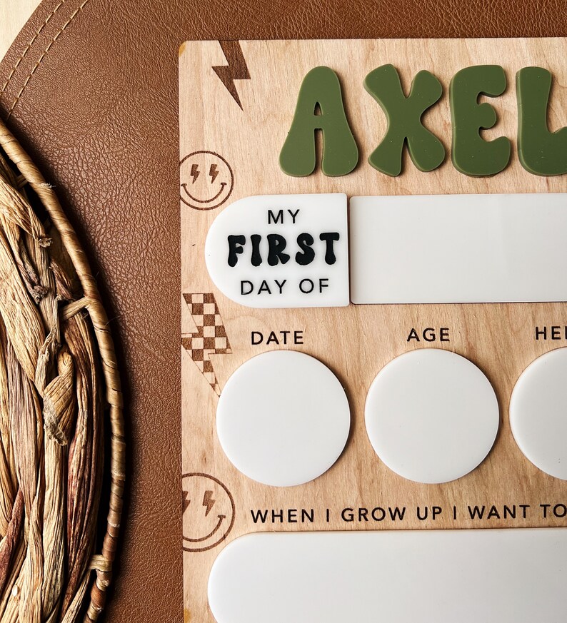 First Day of School Sign / Personalized First Day of School Sign / Dry ...