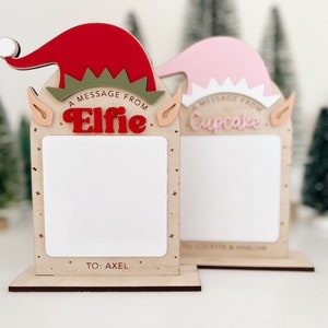 Message From Your Elf Stand | Dry Erase Elf Sign | Personalized Elf ...
