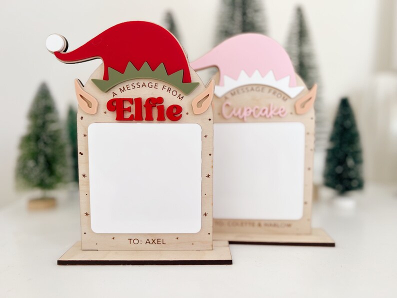 Message From Your Elf Stand | Dry Erase Elf Sign | Personalized Elf ...