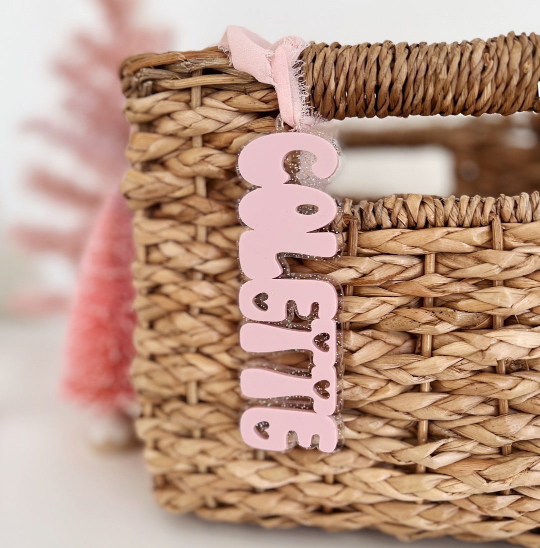 Valentine's Day Name Tag / Valentine's Day Basket Tag / Custom Name Tag ...