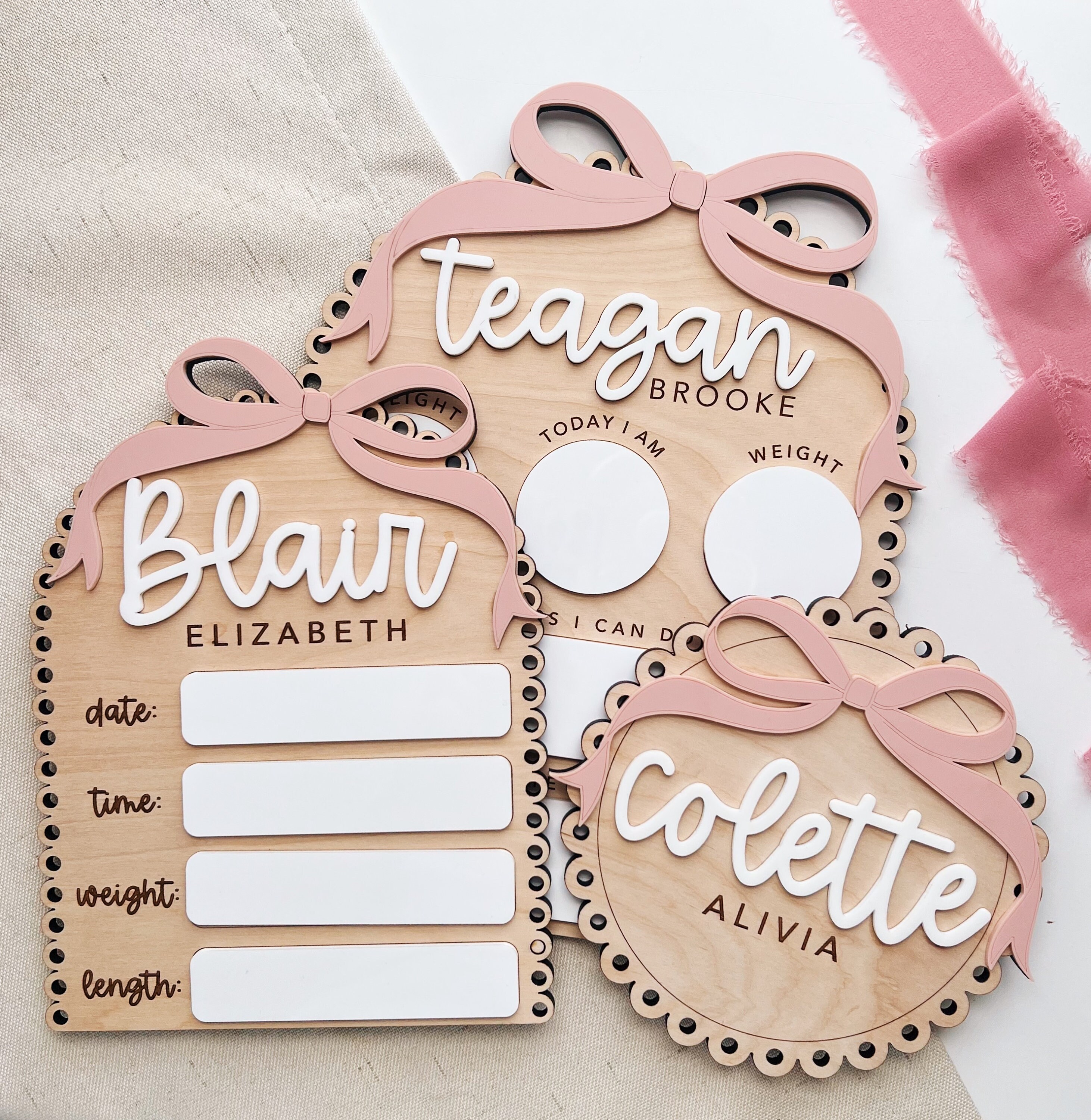 Baby Announcement Sign | Baby Name Announcement | Birth Announcement ...