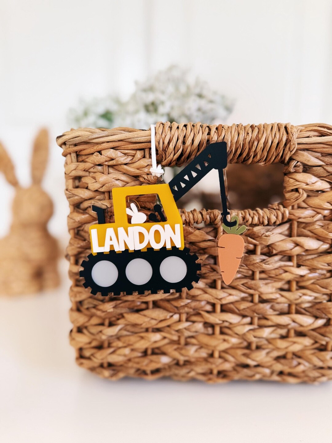 Construction Truck Easter Tag / Crane Easter Tag / Easter Basket Tag ...