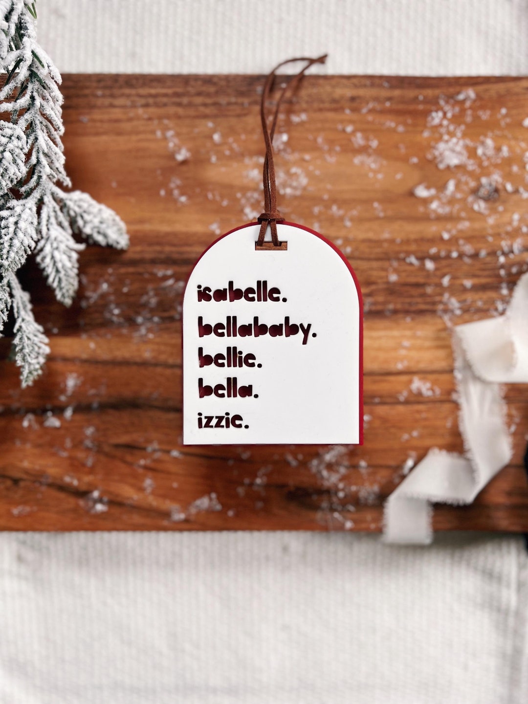 Cut Out Nickname Ornament | Name Ornament | Kids Stocking Tag ...