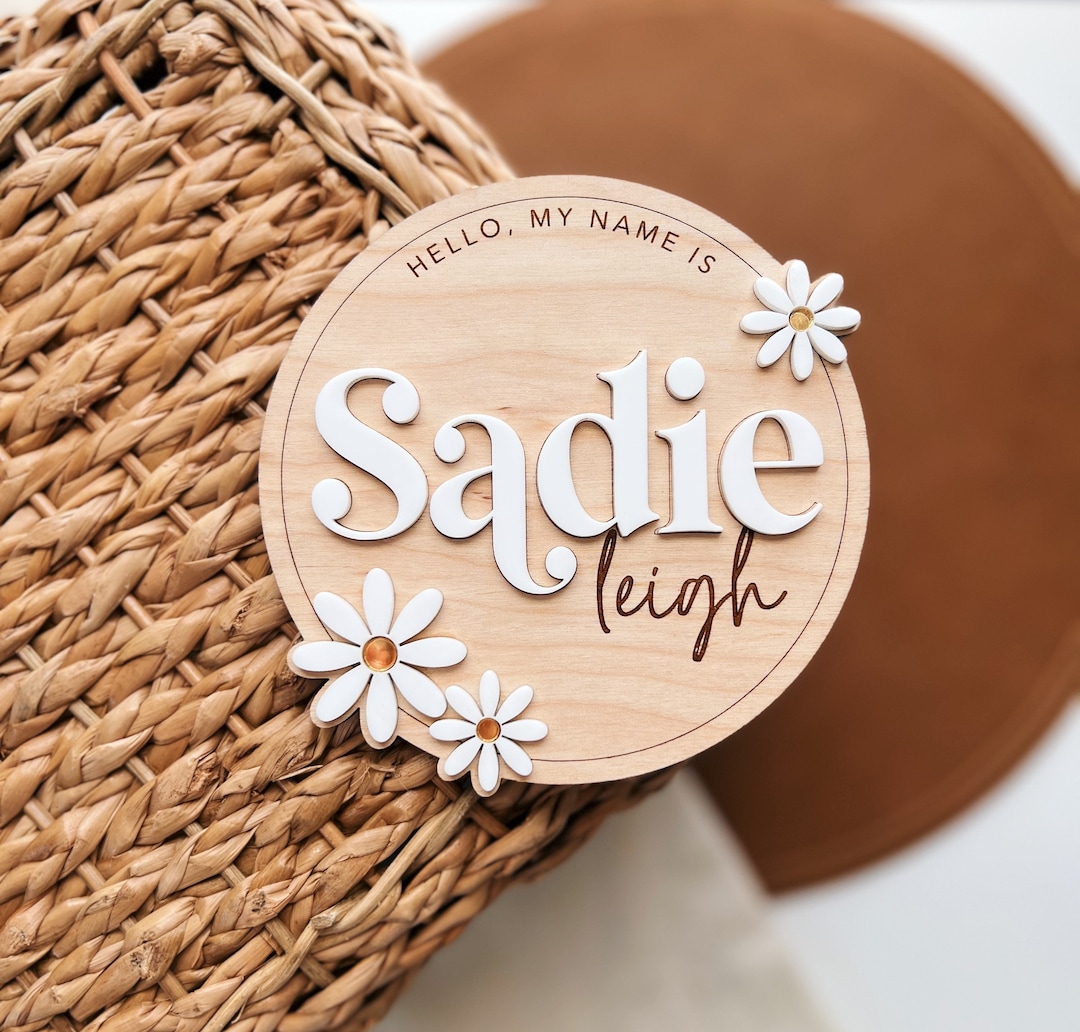 Baby Announcement Sign | Baby Name Announcement | Birth Announcement ...