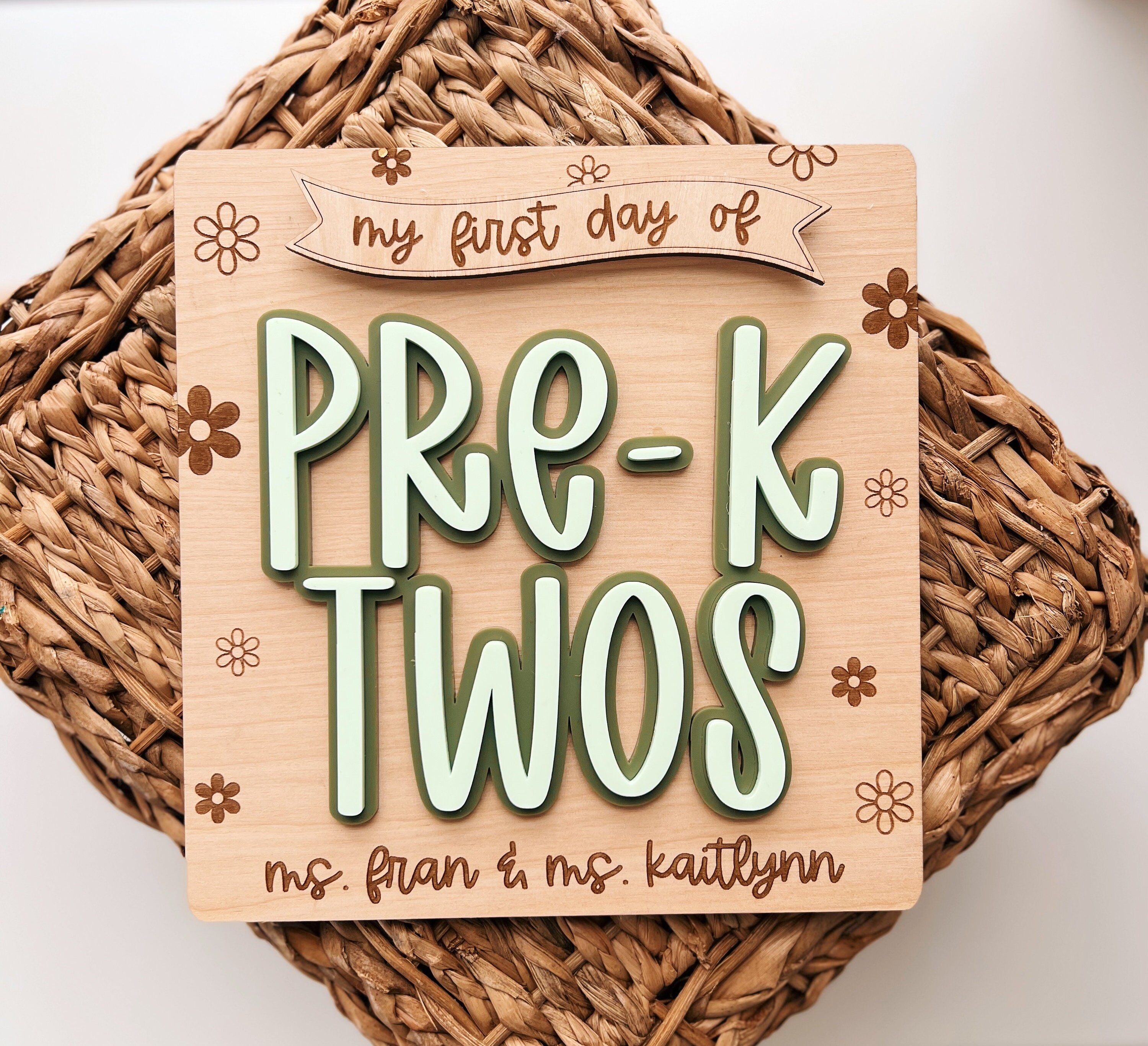Floral First Day of School Sign / Personalized First Day of School Sign ...