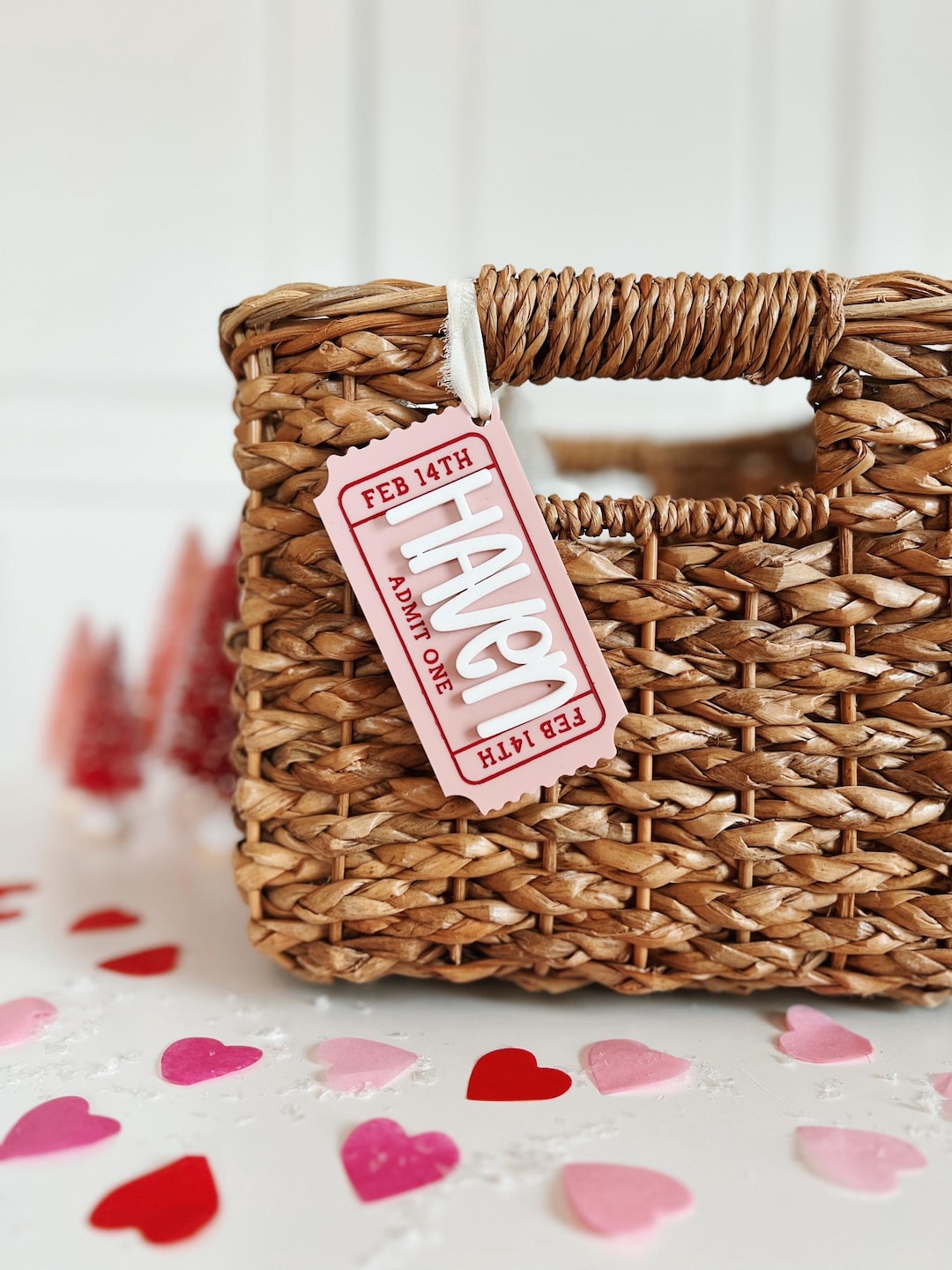 Valentine's Ticket Name Tag / Valentine's Day Name Tag / Valentine's ...