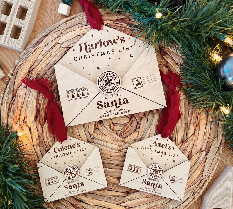 Letter to Santa Ornament Personalized Christmas List - Etsy