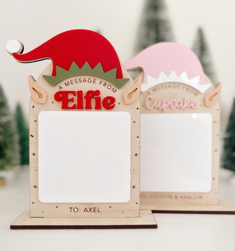 Message From Your Elf Stand | Dry Erase Elf Sign | Personalized Elf ...