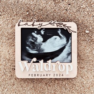 Magnetic Photo Frame | Ultrasound Magnetic Frame | Baby Announcement ...