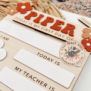 First Day of School Sign / Personalized First Day of School Sign / Dry ...