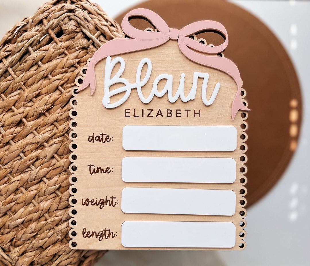 Baby Announcement Sign | Baby Stat Sign | Birth Announcement | Baby ...