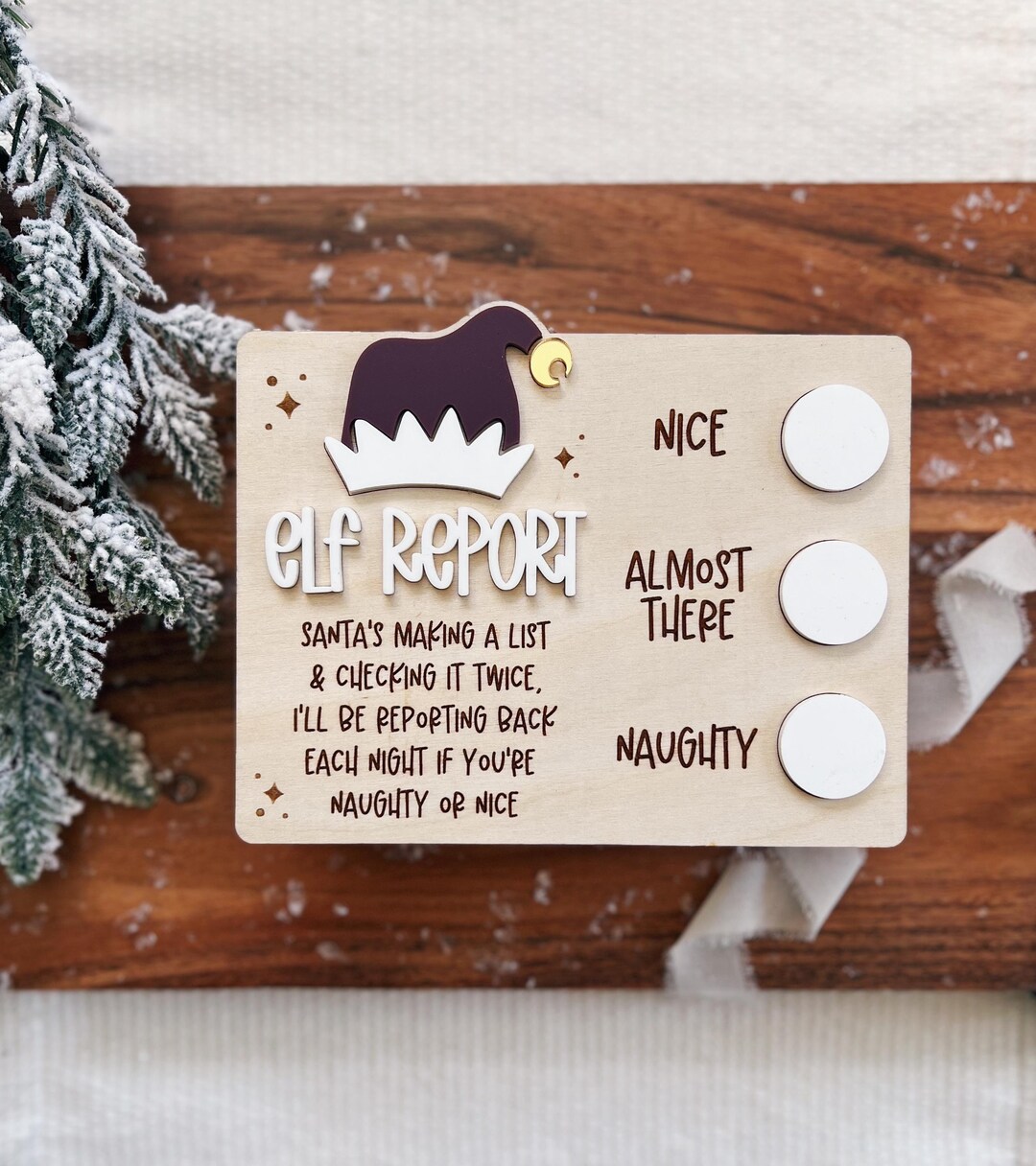 Elf Report Sign | Message From Elf Sign | Elf Message Board | Dry Erase ...