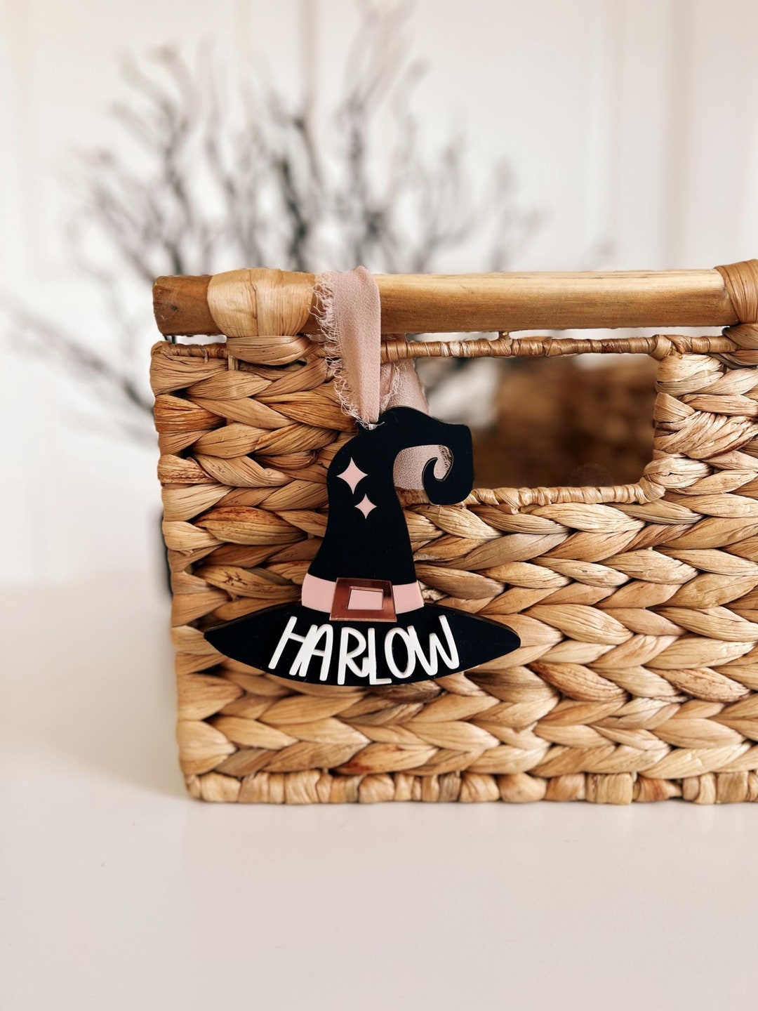 Witch Hat Tag | Halloween Basket Tag | Boo Basket Tag | Personalized ...