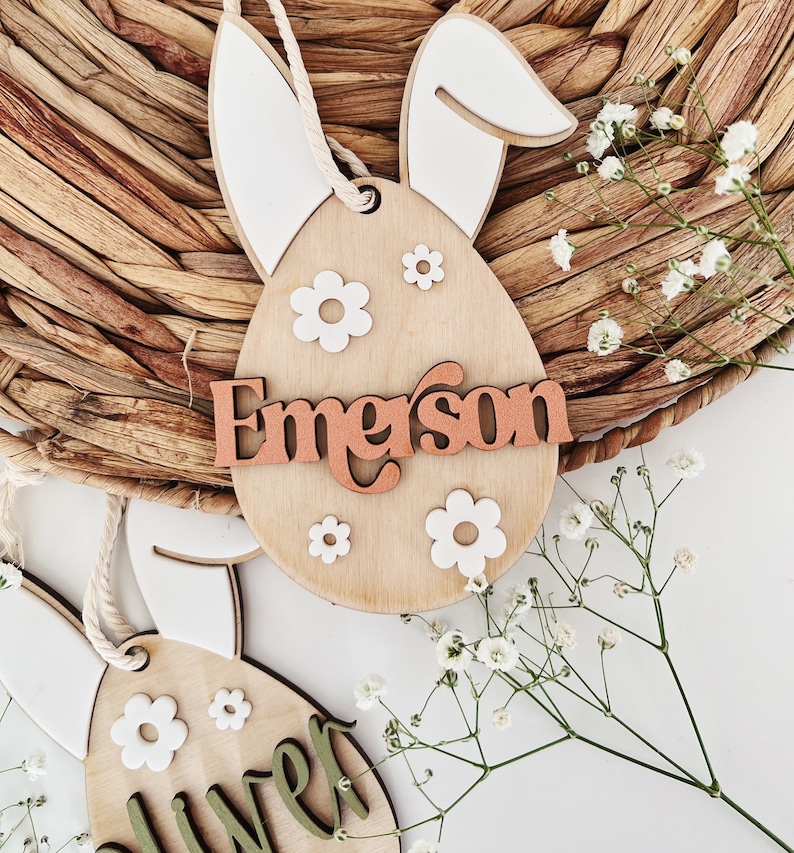 Easter Bunny Basket Tag / Easter Basket Tag / Personalized - Etsy