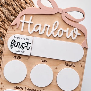 Bow First Day of School Sign / Personalized First Day of School Sign ...