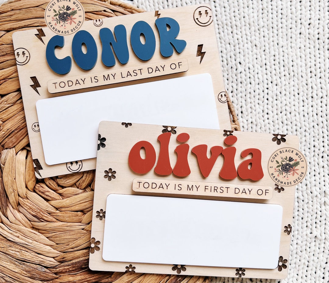 First Day of School Sign / Personalized First Day of School Sign / Dry ...