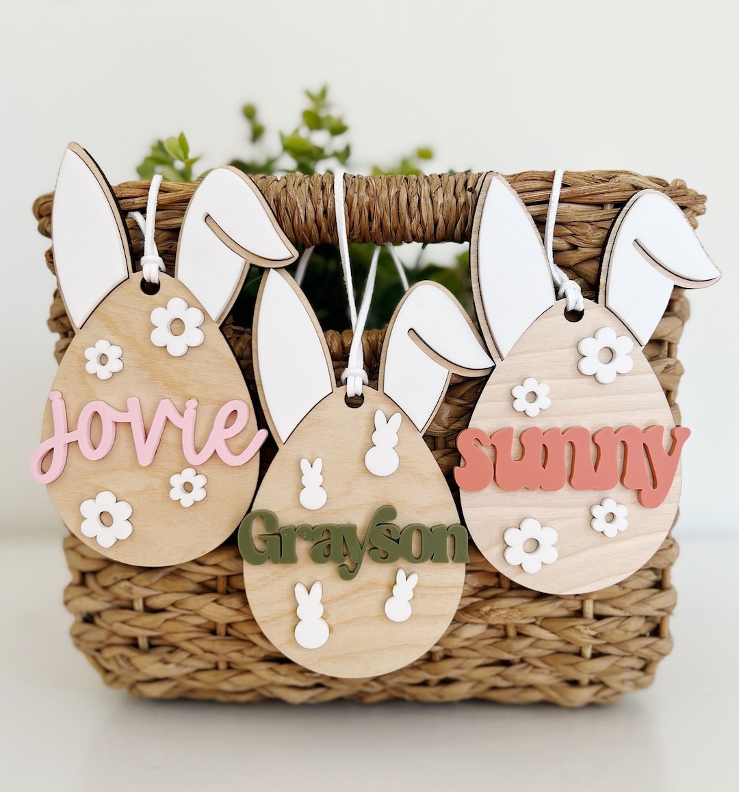 Easter Bunny Basket Tag / Easter Basket Tag / Personalized Easter ...