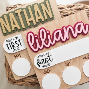 First Day of School Sign / Personalized First Day of School Sign / Dry ...
