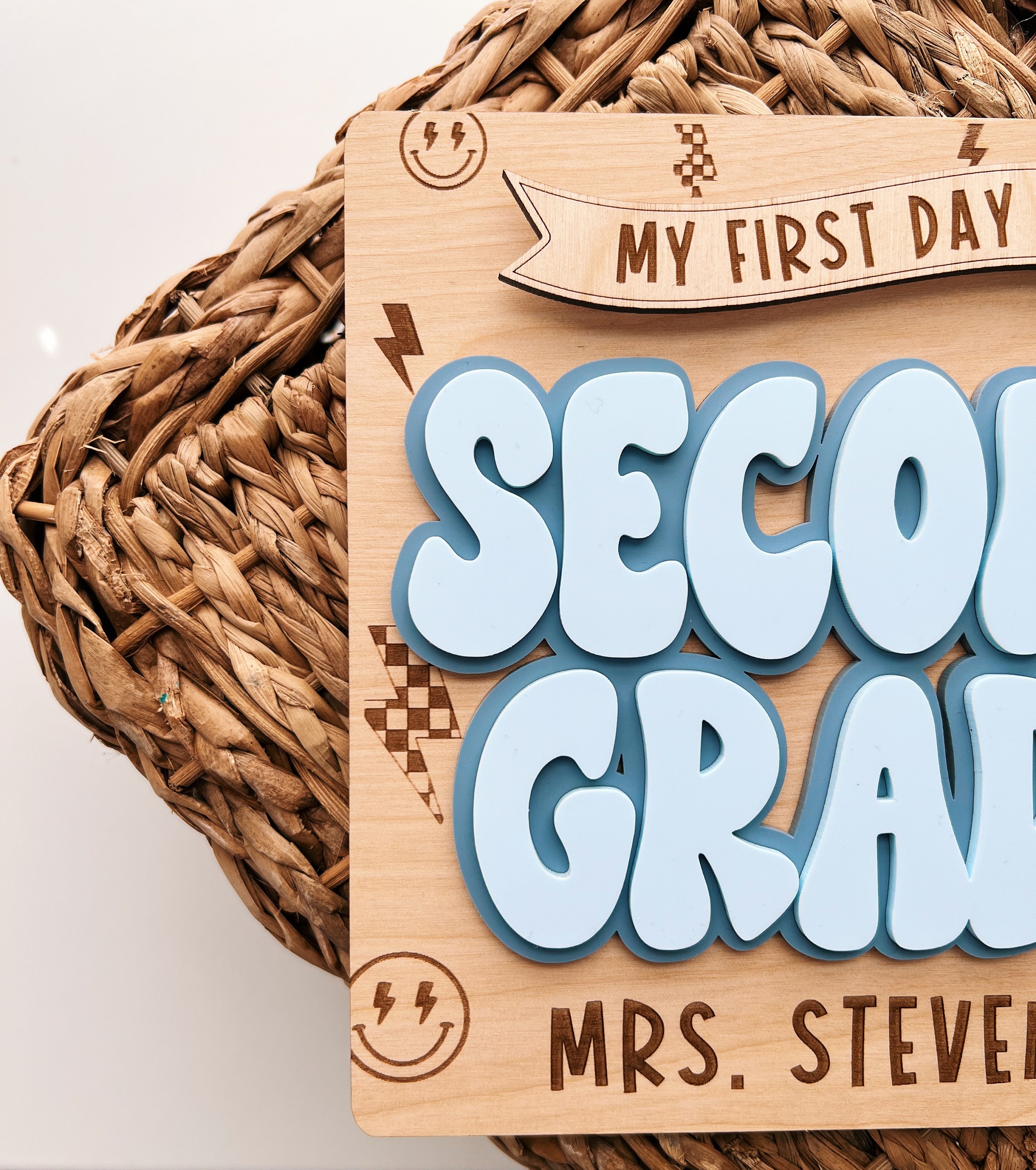 Retro First Day of School Sign / Personalized First Day of School Sign ...
