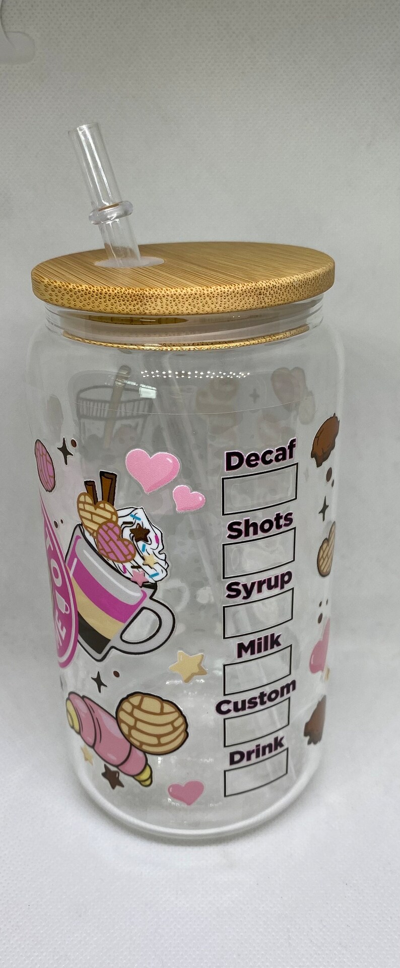 16 Ounce Libby Cups Drinking Glasses With Bamboo Lids and - Etsy