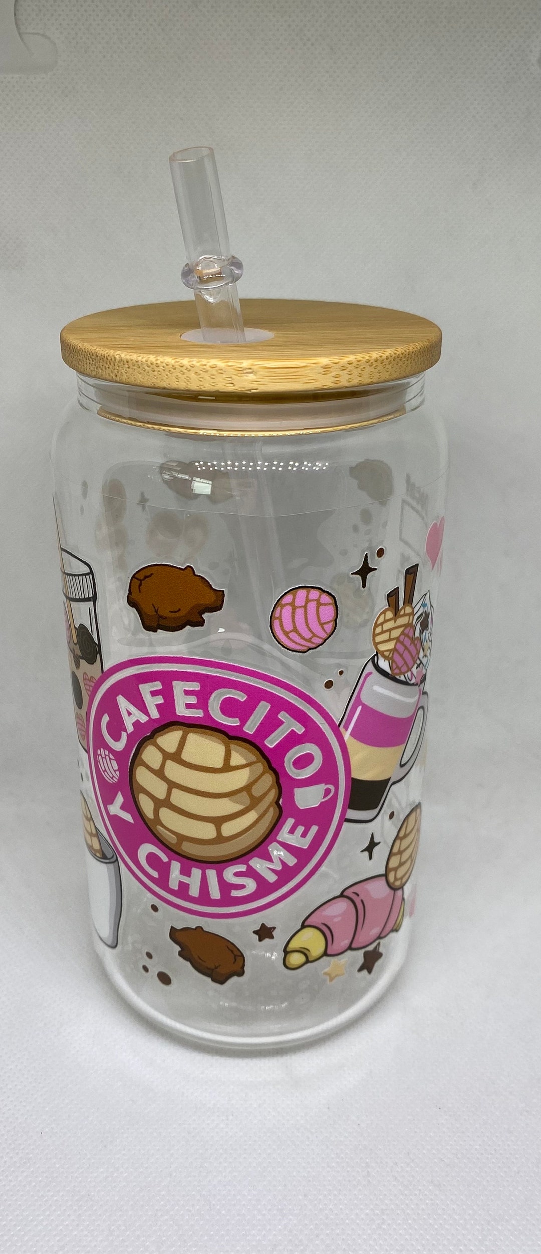 16 Ounce Libby Cups Drinking Glasses With Bamboo Lids and - Etsy