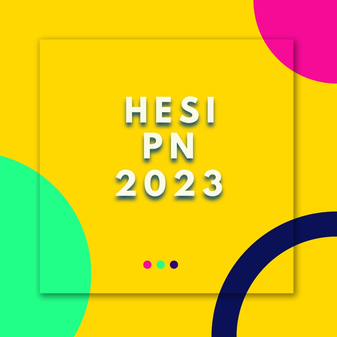 HESI PN 100 Question and Answer - Etsy
