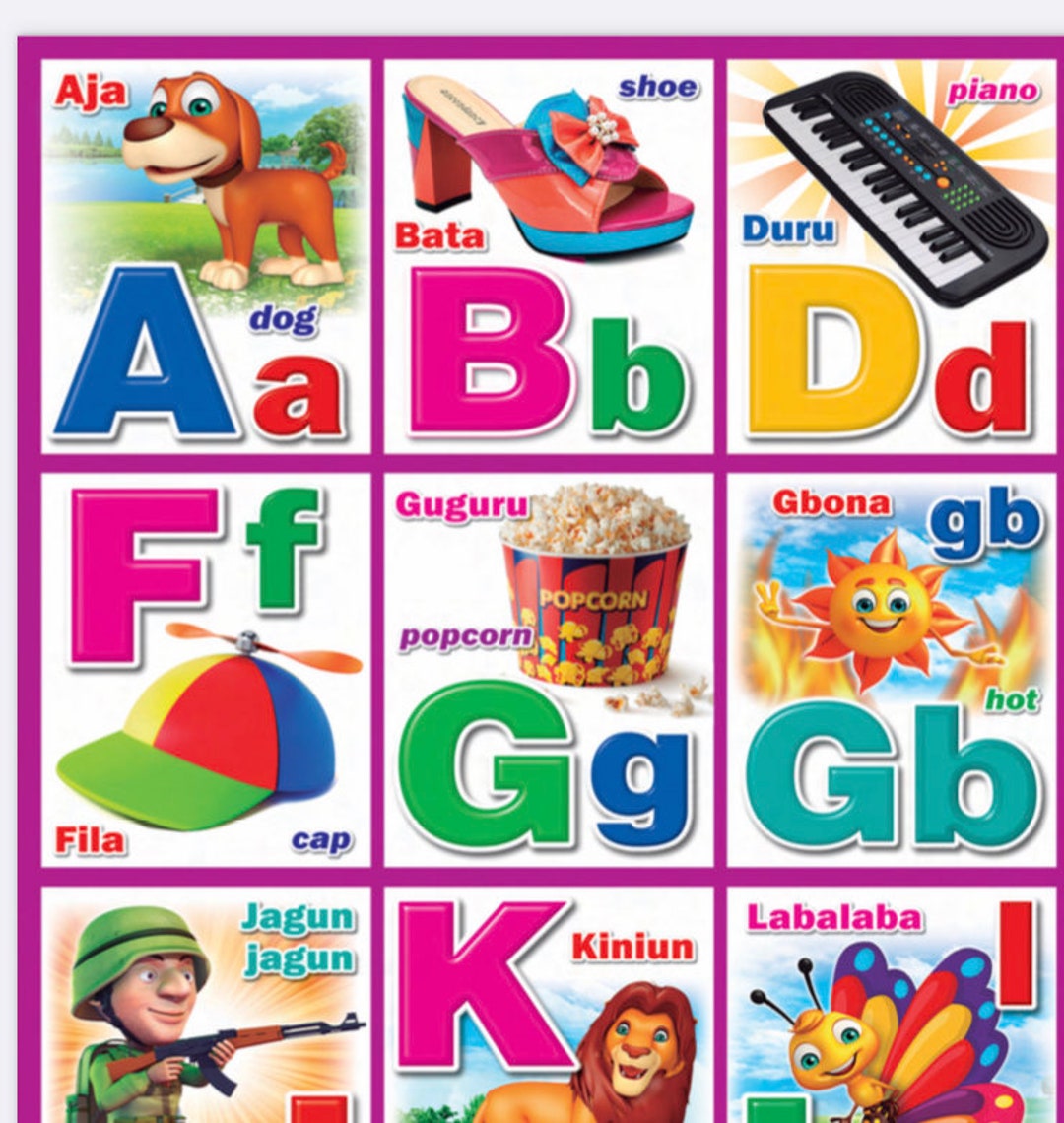 ABD Yoruba Alphabet With Numbers for Preschoolers and New Language ...