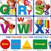 Colorful ABCD Alphabet and English Words, Shapes and Objects - Etsy UK