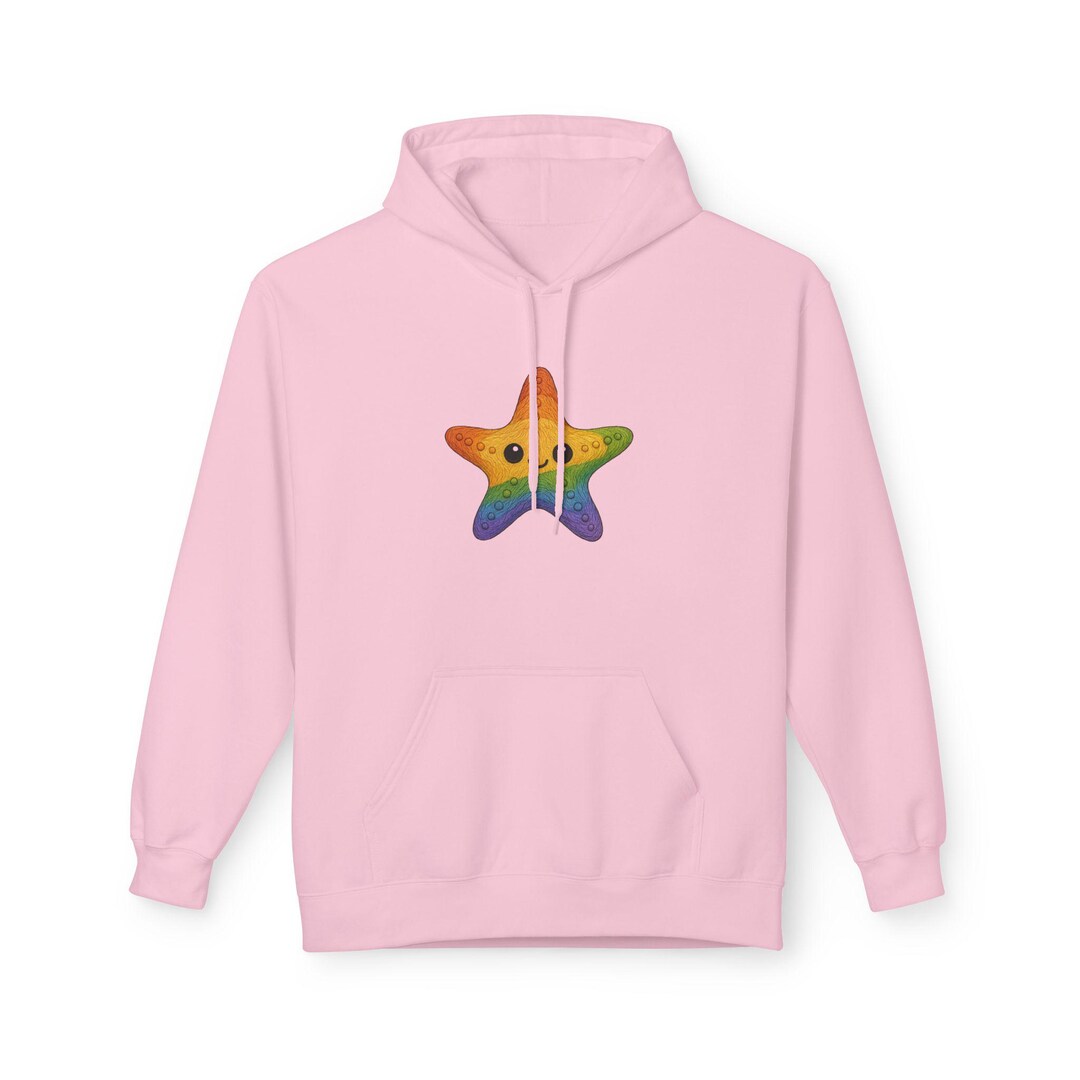 Rainbow Sea Star Hoodie, Colorful Starfish Sweatshirt, Beach Ocean ...