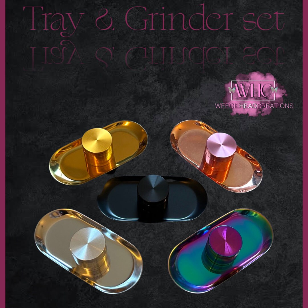 Tray & Grinder Set - Etsy