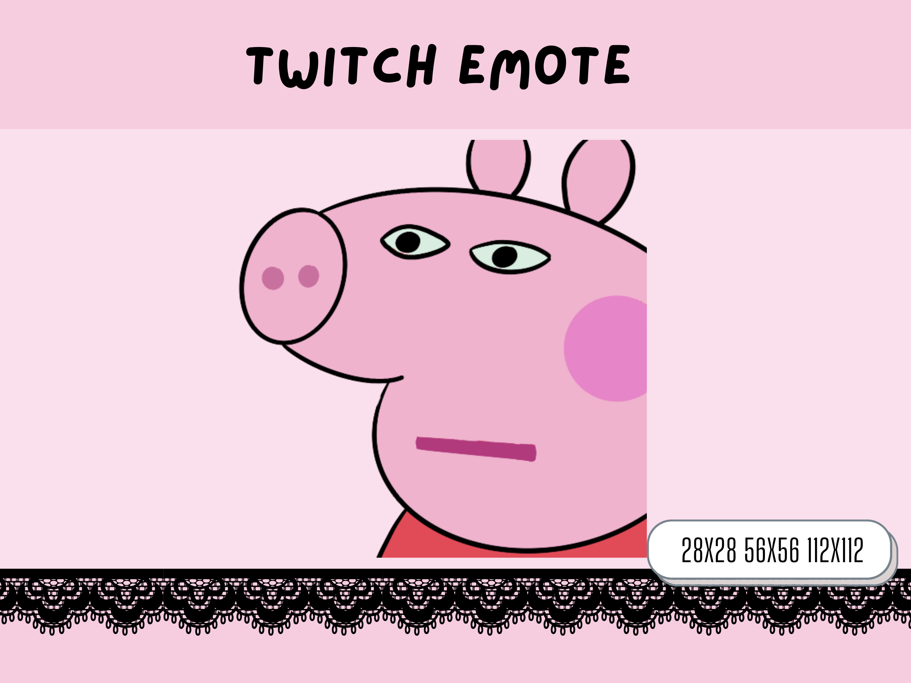 Peppa Stare Emote Sus Emote Stare Emote Twitch Emote - Etsy Denmark
