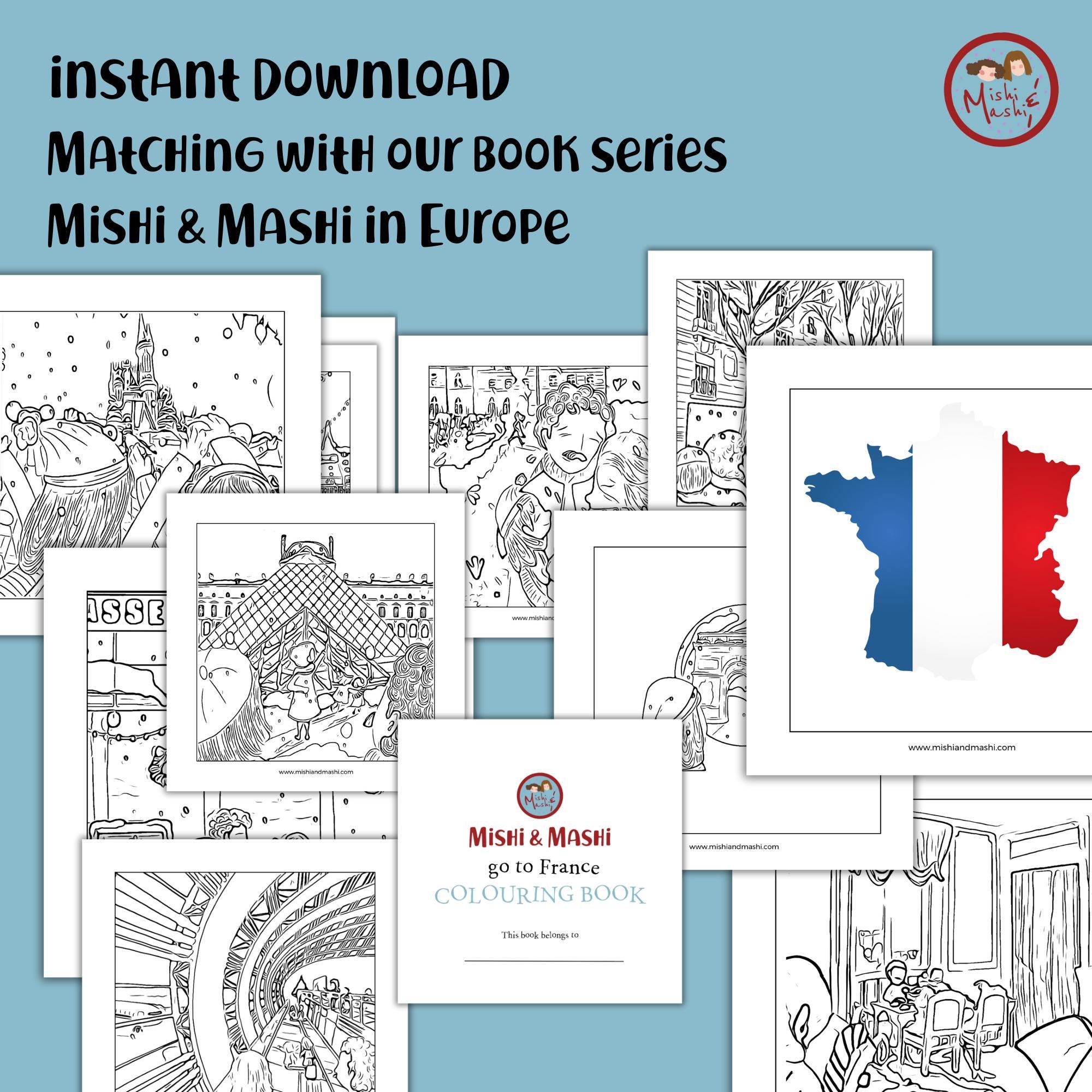 FRANCE Colouring Book From Mishi & Mashi Book Series - Mishi and Mashi ...