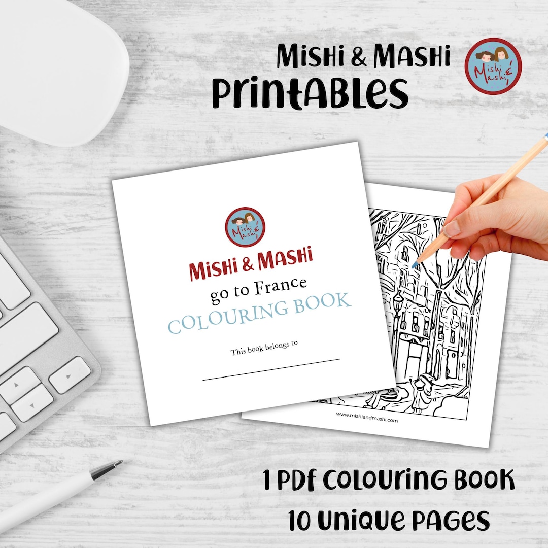 FRANCE Colouring Book From Mishi & Mashi Book Series - Mishi and Mashi ...
