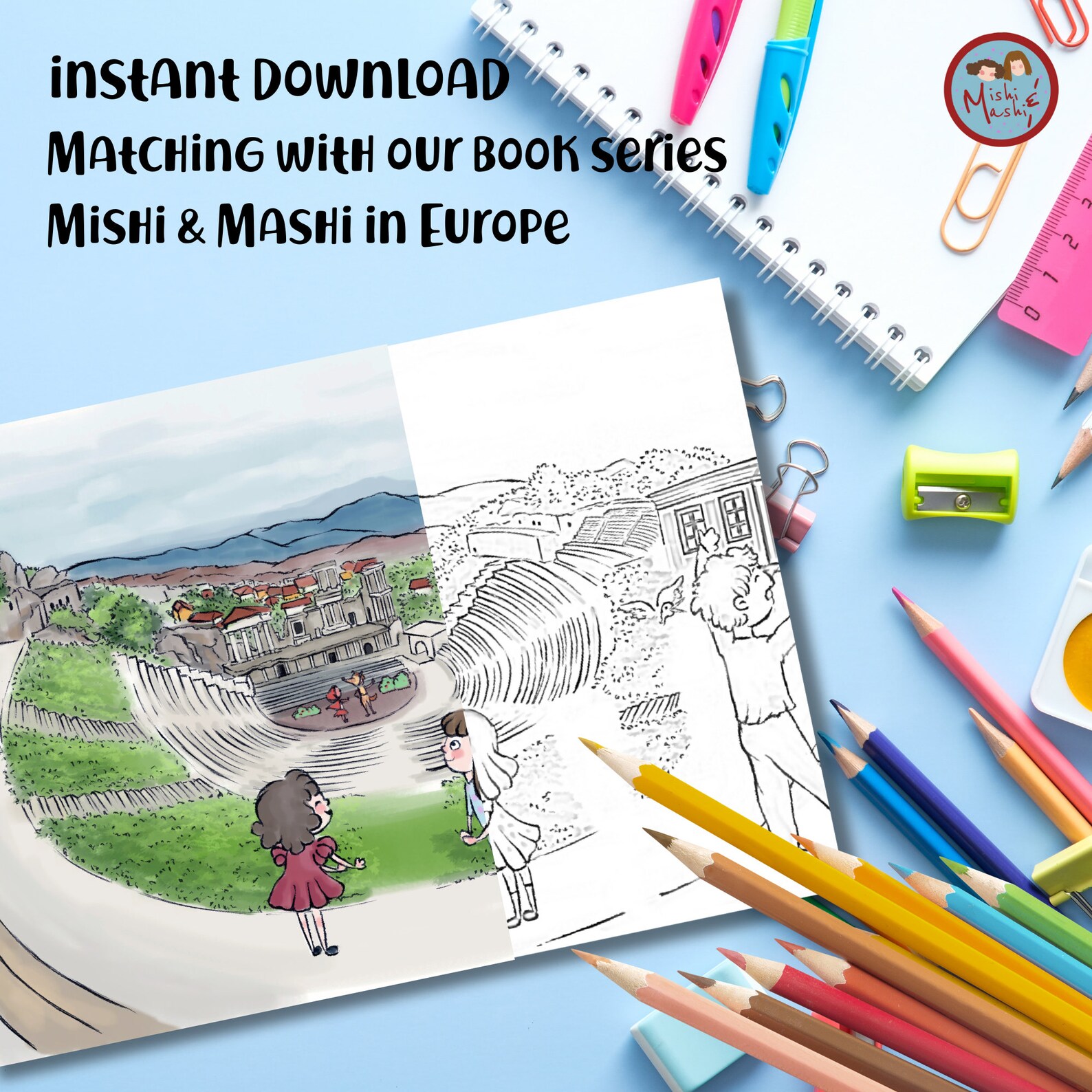 BULGARIA Colouring Page From Mishi & Mashi Book Series - Mishi and ...