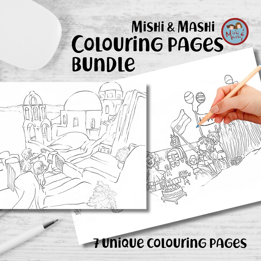BUNDLE of 7 Colouring Pages From Mishi & Mashi Book Series - Mishi and ...