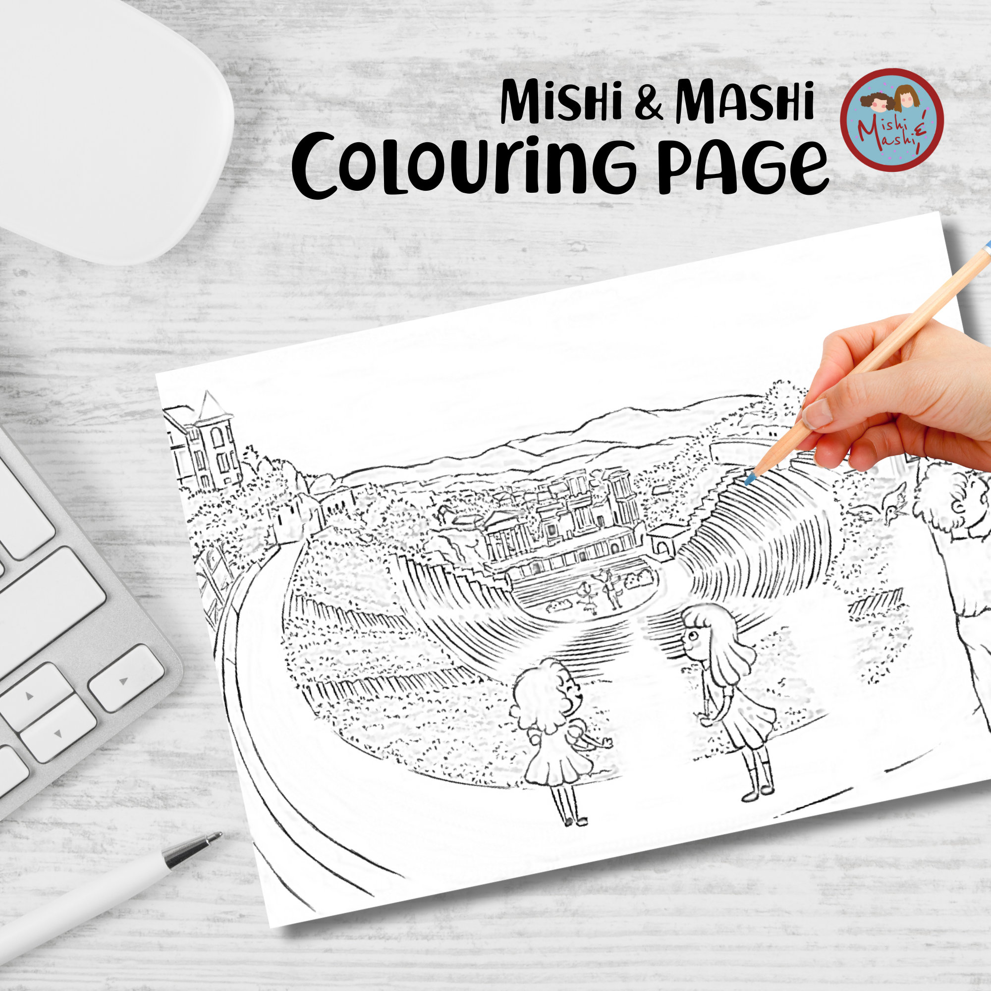 BULGARIA Colouring Page From Mishi & Mashi Book Series Mishi - Etsy