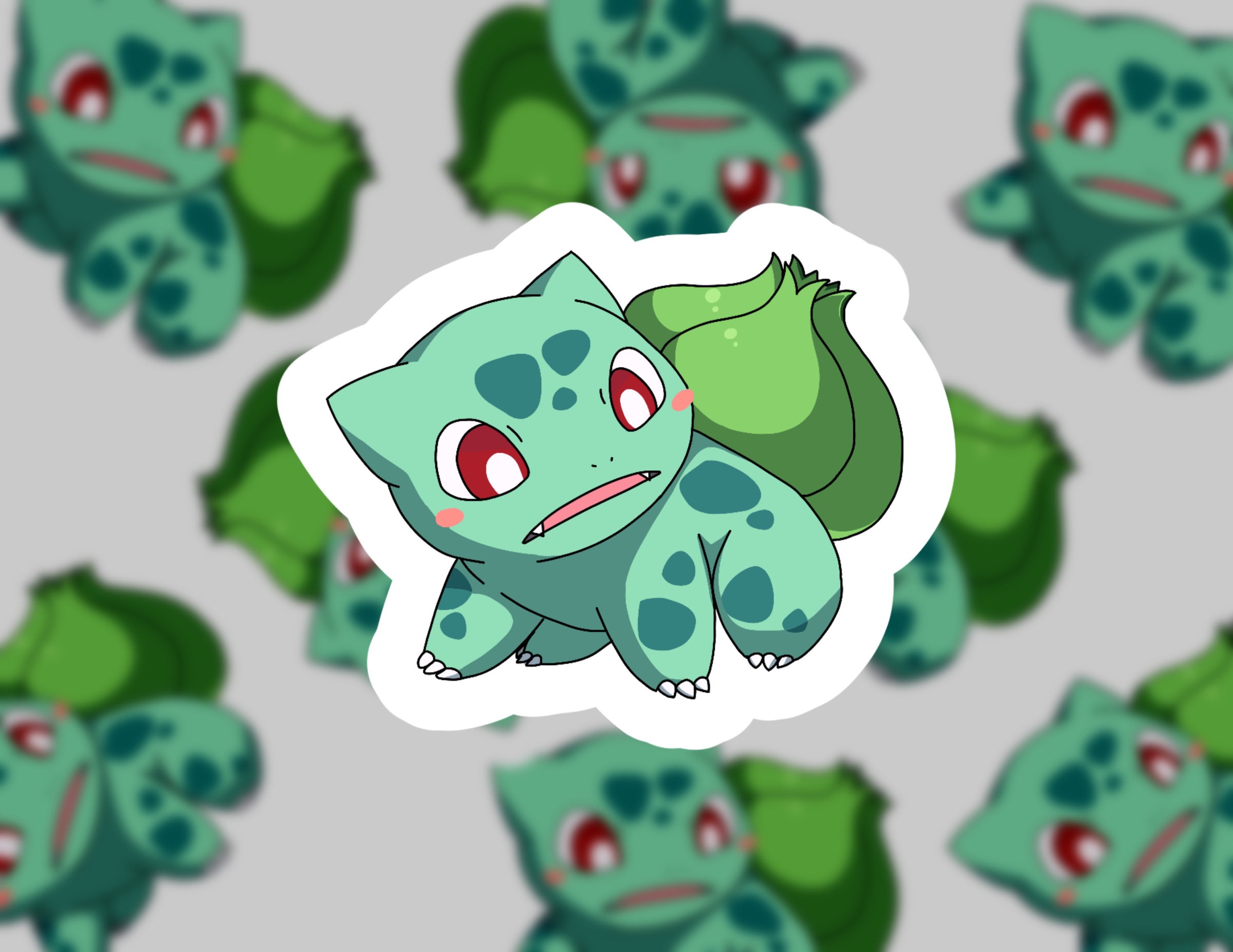 Bulbasaur Chibi 3in Sticker Waterproof/weatherproof Pokémon - Etsy
