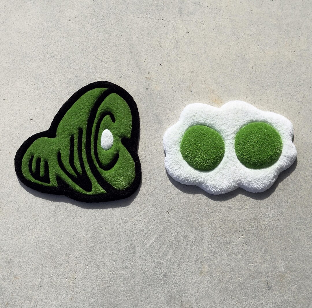 3D Green Eggs and Ham Fluffy Tufted Rug Bundle Dr Seuss Rugs - Etsy