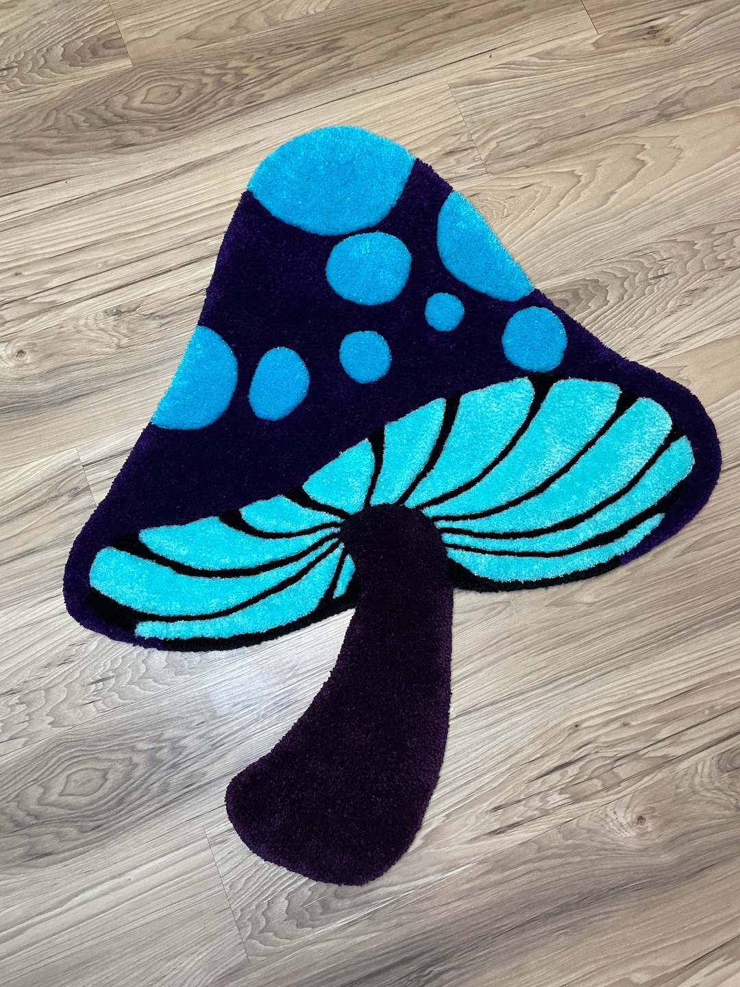 Handmade Tufted Mushroom Rug: Psychedelic Cottagecore Decor, Custom ...