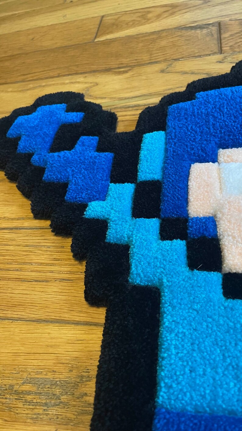 Mega Man Pixel Art Tufted Rug - Etsy