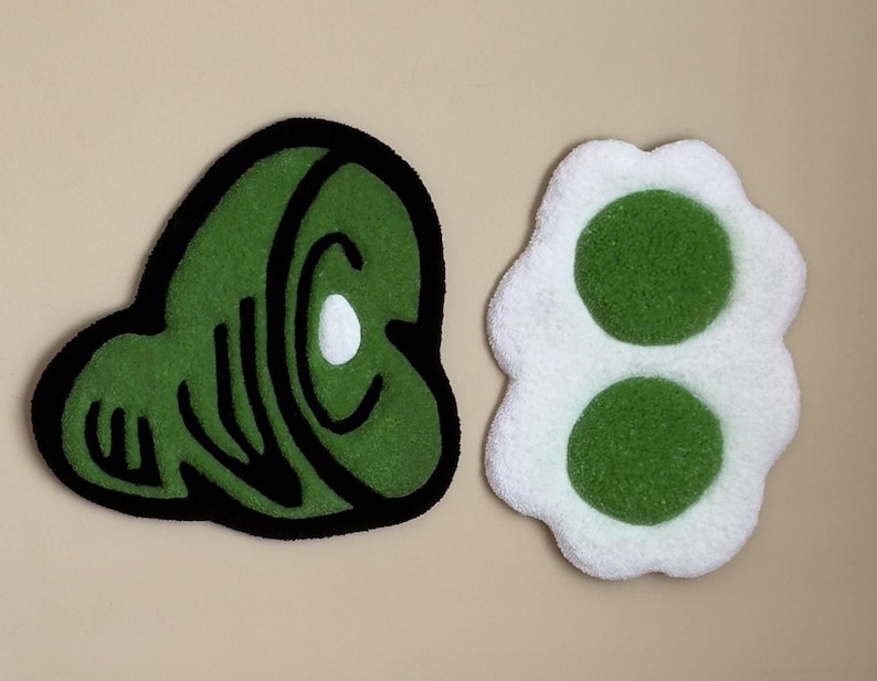 3D Green Eggs and Ham Fluffy Tufted Rug Bundle Dr Seuss Rugs - Etsy