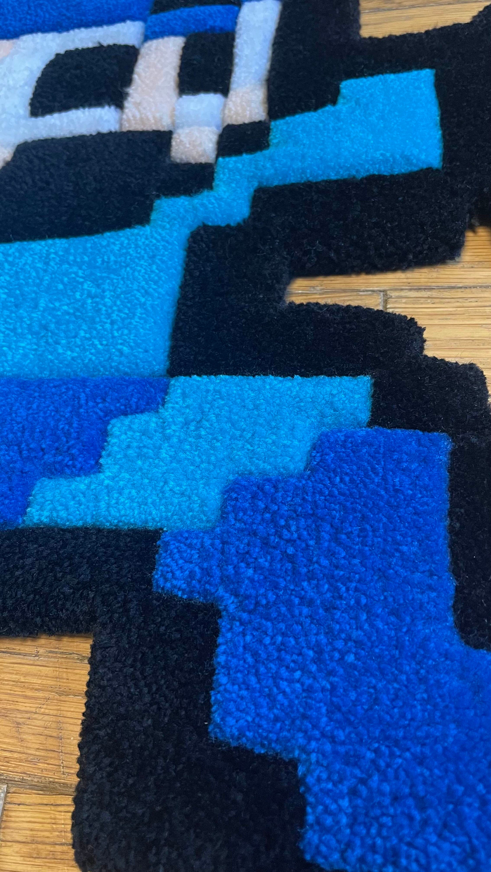 Mega Man Pixel Art Tufted Rug - Etsy