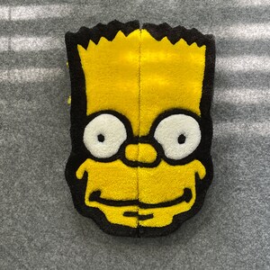 Bart Simpson Anatomy Wall Hanging Tufted Rug, Unique Pop Culture Decor ...